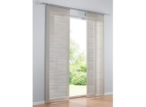 4006470361890 - Schiebegardine HEINE HOME Gardinen Gr 145 cm Klettschiene 60 cm grau (taupe) Schiebegardinen halbtransparent