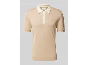 7325708194497 - Slim Fit Poloshirt mit Label-Stitching