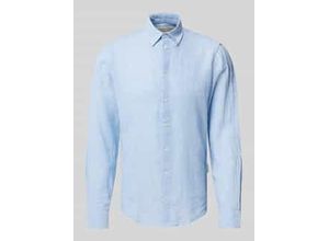 5715297996275 - Regular Fit Leinenhemd mit Button-Down-Kragen Modell Anton