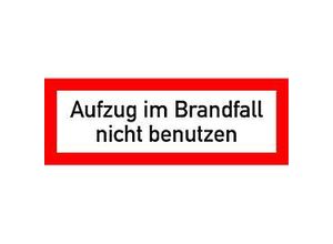 4060081000869 - moedel Hinweiszeichen „Aufzug im Brandfall nicht benutzen“ nach VDI 6017 Folie selbstklebend B 148 x H 52 mm