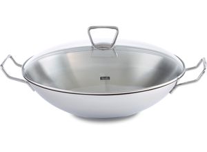 4009209286181 - Wok FISSLER KUNMING Pfannen Gr Ø 36 cm + Höhe 14 cm silberfarben Woks Induktion