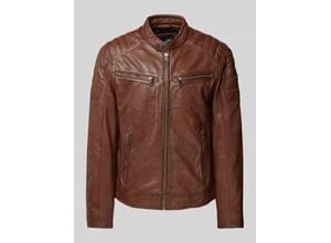 4063495201341 - gipsy® Lederjacke einfarbig für Herren braun L