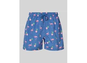 4068444971948 - Relaxed Fit Badeshorts mit Leistentaschen