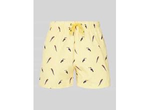 4068444974611 - Relaxed Fit Badeshorts mit Leistentaschen