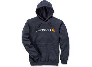 4057651184111 - Carhartt Signature Logo Kapuzenpullover - Dunkelgrau - L