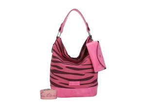 4059065255609 - Schultertasche FRITZI AUS PREUSSEN Izzy07 Olga Damen Gr B H T 17cm x 37cm x 27cm pink (pink rosa) Baumwolle mehrfarbig Taschen aus veganen und recycelten Materialien