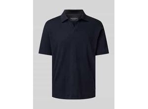 7325869350350 - Regular Fit Poloshirt aus Baumwoll-Leinen-Mix