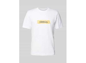 5715678535857 - T-Shirt mit Label-Print Modell SPLIT