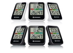 4007922077000 - BRESSER Climate Monitor Thermo-   Hygrometer DCF 3er-Set Farbe schwarz