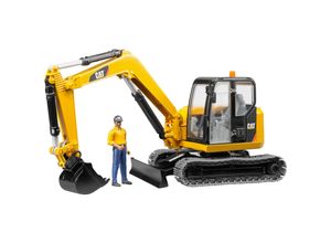 4001702024666 - BRUDER Cat Minibagger mit Bauarbeiter - Vormontiert - Excavator model - 116 - Cat - Kunststoff - 409 mm (2466)