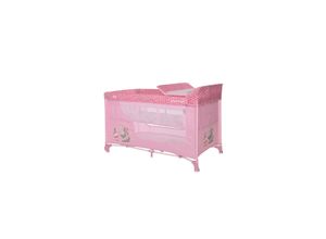 3800151981398 - Reisebett Moonlight zwei Ebenen faltbar Wickelauflage Matratze Räder rosa pink