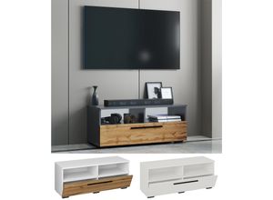 4051814422201 - TV Möbel Lowboard Fernsehschrank mit ausreichend Stauraum Maße H 39 x B 95 x T 40 cm Fernseh Möbel – Arila L