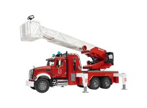 4001702028213 - - MACK Granite Feuerwehrleiterwagen mit Wasserpumpe + L+S Modul