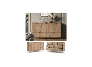 4066731444694 - Sideboard Eliza Viking Oak 140 x 81 cm mit 7 Schubladen