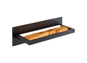 4004353411779 - Chaumont led Wandleuchte 35cm schwarz holz Aluminium Metall Holz 1x led integriert 95 w  (Lichtstrom 930lm Lichtfarbe 3000K) - Brilliant