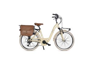 8053689201093 - MBM Elektro-Citybike MONOTUBO Classic Lady 24 Zoll BEIGE CAPPUCCINO