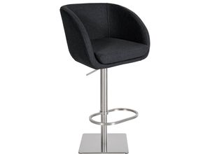 4251756488420 - Barhocker Gambo Filz I Höhenverstellbarer Thekenhocker I Barstuhl Mit Fußstütze I 360° Drehbarer Tresenhocker