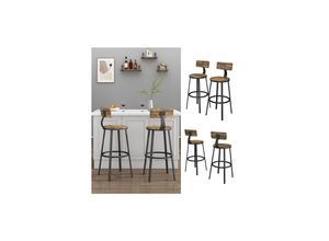 4066731449880 - Barhocker-Set Caracas Eiche rustikal 37 x 102 cm 2 Teile