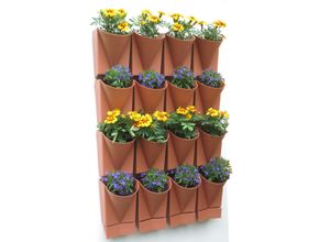 4051814442421 - Hängeaufbewahrung 4er Set Pflanzengefäß Entwicklung und Herstellung aus Deutschland Maße H 80 x B 15 x T 12 cm Wandgarten - Blumenkasten Gr 80 orange (terracotta) B15cm H80cm T12cm Aufbewahrungsboxen