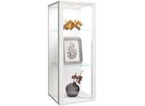 4051814430435 - Wandregal Glasvitrine hängend Vitrine Glas mit ESG-Sicherheitsglas Maße ca  H 90 x B 35 x T 35 cm Hängevitrine Glas Modern und platzsparend Glas Vitrinenschrank - Glasol MW Gr 35 weiß B35cm H90cm T35cm Holzwerkstoff Holz Spanplatte Glas Regale