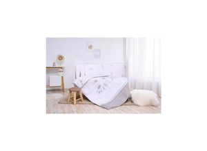 3800166106779 - Babybettwäsche Set Smile 6-teilig Decke 140x95 Kissen 43x35 Bett 120x60 weiß