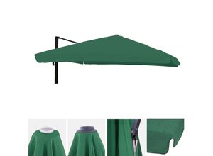 4057651305097 - Ersatz-Bezug für Luxus-Ampelschirm MCW-A96 mit Flap Sonnenschirmbezug Ersatzbezug 3x4m (Ø5m) Polyester 4kg ~ dunkelgrün