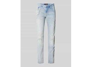 8052136751754 - Tapered Fit Jeans im Destroyed-Look