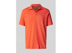 7325869333049 - Regular Fit Poloshirt aus Baumwoll-Leinen-Mix