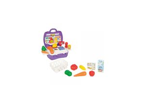 8693461043109 - Pilsan Spielzeug Supermarkt Koffer 03563 Kasse Spiellebensmittel Einkaufskorb lila