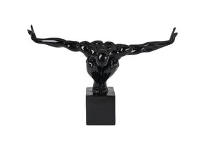 4025621307969 - Kare-Design Skulptur  Schwarz  Kunststoff Stein  43x29x15 cm  zum Stellen  Dekoration Skulpturen & Dekoobjekte Skulpturen