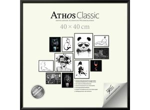 4053147976482 - Xxxl Bilderrahmen Athos Classic+  Schwarz  Metall Kunststoff Papier Holzwerkstoff  quadratisch  40x40x18 cm  Bilderrahmen Bilderrahmen