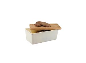 4034127390283 - 2 in 1 Brot Kasten & Bambus Holz Brett Rechteckig Box Dose Behälter 34x18x135cm