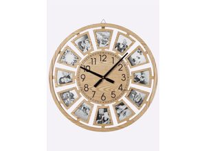 4895228808233 - Wanduhr HEINE HOME beige (natur) Wanduhren B H T 60cm x 60cm x 35cm B60cm H60cm T35cm