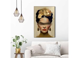 8714597656718 - Wandbild REINDERS Frida Paint Stripe gold (farbe bild(er) gold) B60cm H90cm T3cm MDF Bilder