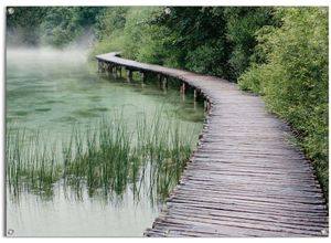 8714597620542 - Poster REINDERS Steg am Ufer grün (farbe bild(er) grün) B140cm H100cm T01cm Leinwand Bilder leichtes und wasserfestes Gartenposter für den Außeneinsatz