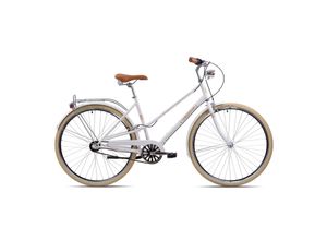 4250585413375 - Old City Damen Fahrrad 28 Zoll Citybike Urban Bike mit 3 Gängen Cityrad Stadtrad 155 - 170 cm weiß 48 cm