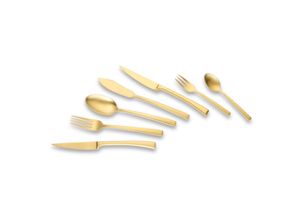 4260238062003 - Besteck-Set Avelino Gold Edition Essbesteck-Sets Gr 42 tlg goldfarben Besteckgarnituren PVD mattiert inkl Aufbewahrungs-Kassette