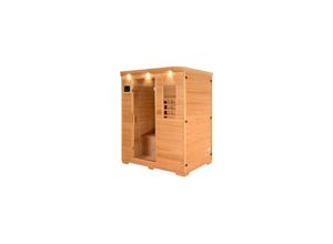 4260255472748 - – Infrarotkabine REDSUN L – 153 x 110 x 190 cm - für 3 Personen 6 Keramikstrahler Holz Hemlocktanne I Infrarotsauna Sauna