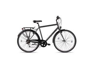 4250585419834 - City One Trekkingrad 28 Zoll Urban Bike Trekking Fahrrad 165 - 180 cm mit 7 Gängen anthrazit 56 cm