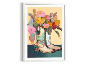 8714597639186 - Leinwandbild REINDERS Flower Boots Bilder Gr B H T 50 cm x 70 cm x 22 cm bunt Leinwandbilder