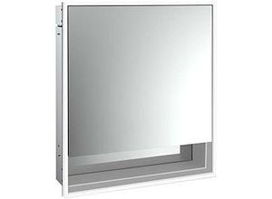 4018445147026 - Emco Loft Unterputz-Lichtspiegelschrank 979805203 600x733mm mit Unterfach LED Anschlag rechts aluminium Spiegel