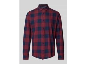 5714921625734 - Jack & Jones Essentials - Kariertes Buffalo-Hemd in Burgund-Rot