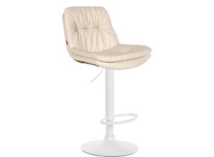 4255716316334 - Barhocker Laurel mit Kunstlederbezug I Barstuhl höhenverstellbar und drehbar I gepolsterter Tresenhocker mit Fußstütze und Rückenlehne