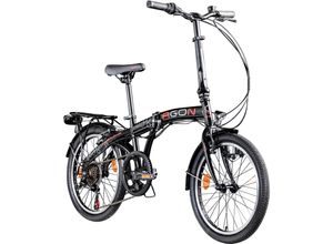 4250845938624 - Agon Parklane Klapprad für Damen und Herren 150 - 185 cm Klappfahrrad mit 6 Gängen Fahrrad Faltrad mit Beleuchtung StVZO und Fahrradständer