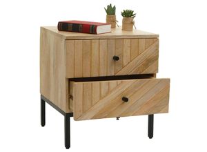 4057651620893 - Nachttisch MCW-L95 Kommode Beistelltisch Nachtschrank Schrank Schublade Mango-Holz 51x45x40cm MVG-zertifiziert natur