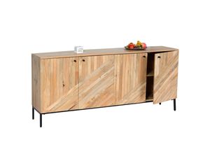 4057651816883 - Sideboard MCW-L95 Kommode Schrank Anrichte Massiv-Holz Mango 79x176x42cm MVG-zertifiziert natur