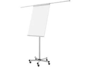 5603750506133 - Freihstehendes Magnetisches Flipchart Mobile Pro Höhenverstellbar EA4806136 70 x 100cm Mit 5 Rollen und Stiftablage Weiß