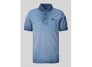 8720672543446 - Slim Fit Poloshirt mit Label-Stitching