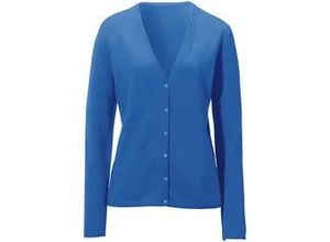 4061389338739 - Strickjacke aus 100% Premium-Kaschmir Modell Cora Cashmere blau 38