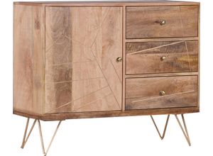 4048559804300 - Kommode GUTMANN FACTORY beige (natur) B105cm H88cm T43cm Massivholz Sideboards